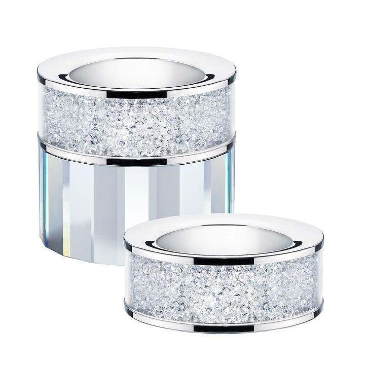 Set Of 2 Swarovski Crystal Filled Tea Light Candle Holders Gift Set Of 2 Swarovski Crystal Filled Tea Light Candle Holders Gift